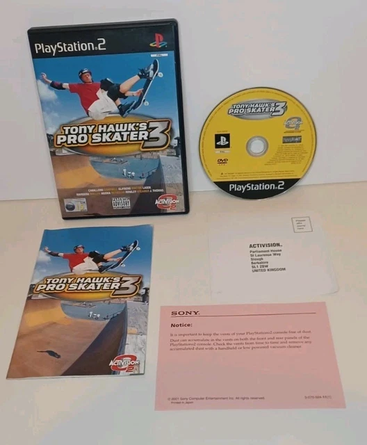 TONY HAWKS PRO Skater 3. PS2 uk tracked delivery VGC Complete With ...