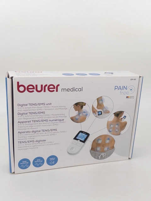 BEURER EM49 PAIN Free Digital TENS and EMS Machine, 70 Programmes ...