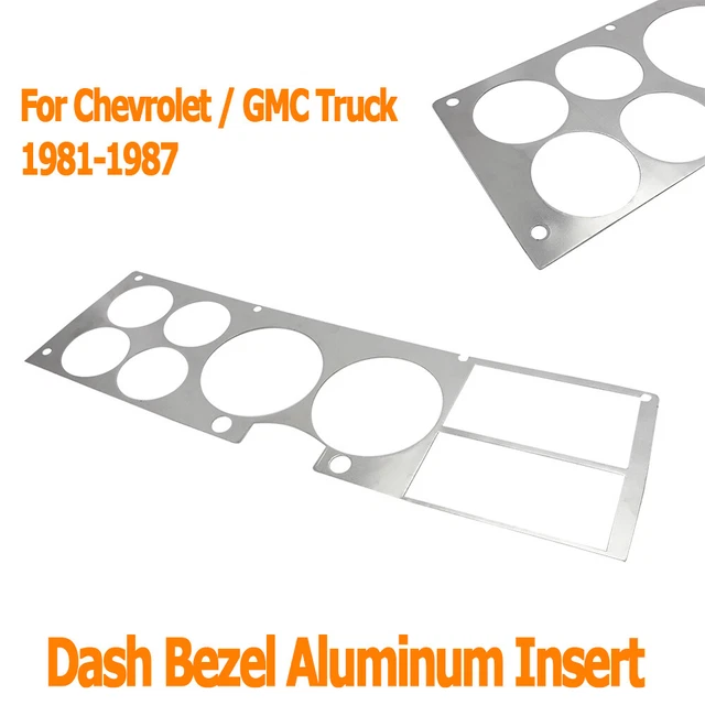 DASH BEZEL BRUSHED Aluminum Insert For 1981-1987 Chevy GMC Truck Blazer ...
