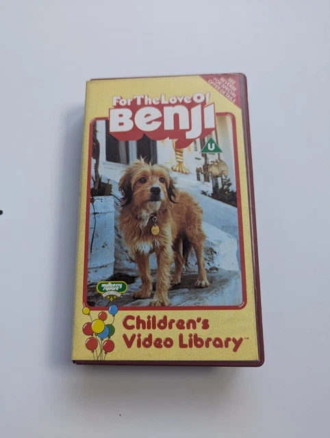 FOR THE LOVE Of Benji Rare Cult Kids Movie UK PAL VHS Pre Cert VIDEO ...