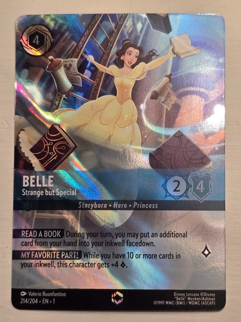 DISNEY LORCANA BELLE Strange But Special 214/204 Foil Card £100.00 ...