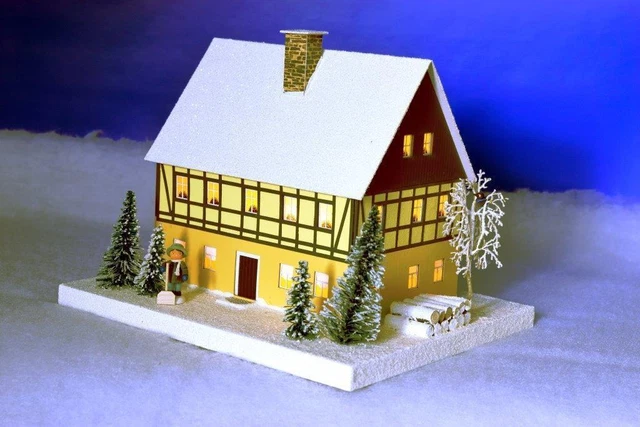 MAISON DE LUMIÈRE à Ossature Bois Grand Lxbxh Environ 29 x 24 X 23 CM ...