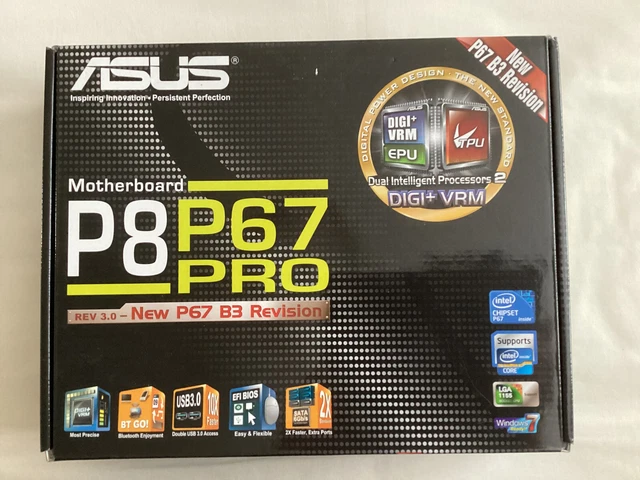 ASUS P8P67 PRO REV 3.1 Socket LGA1155 DDR3 ATX Motherboard With I/O ...