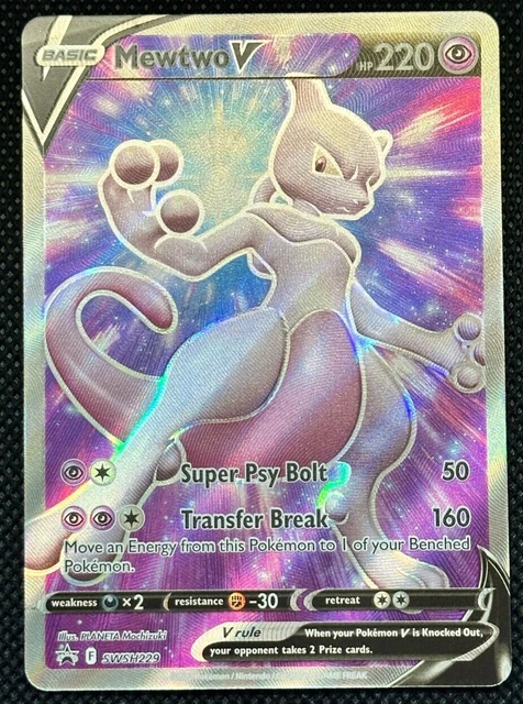 CARTE POKÉMON PROMO Mewtwo V SWSH229 Holo étoile noire livraison gratuite EUR 4,76 - PicClick FR