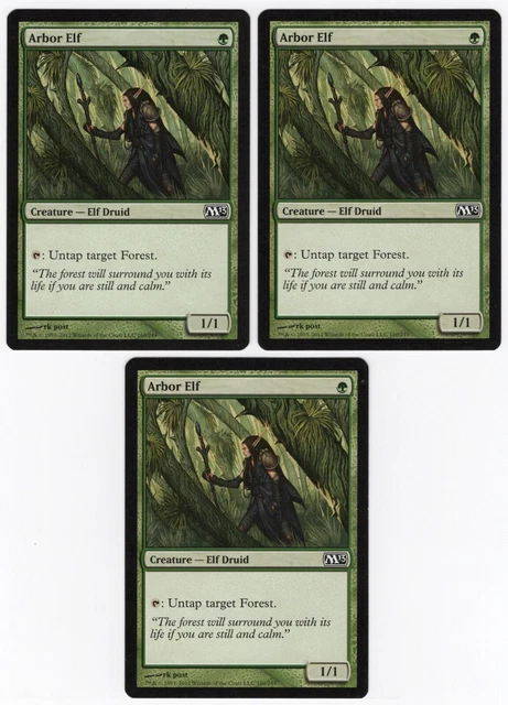ENSEMBLE DE CŒURS Arbor Elf x3 3 x M13 2013 créature commune verte MTG SP-NM AZ1 EUR 4,49 ...