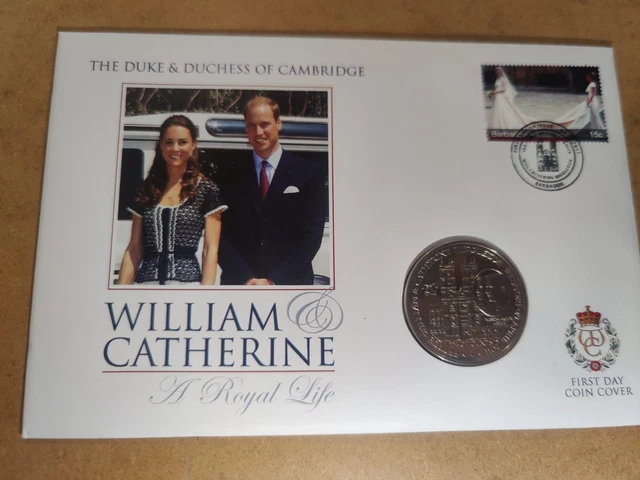 PRINCE WILLIAM AND Catherine Middleton Wedding 2011 Barbados Coin £16. ...