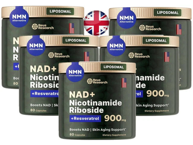 REUS RESEARCH NAD+ Supplement Caps for Skin Aging Support Energy and ...