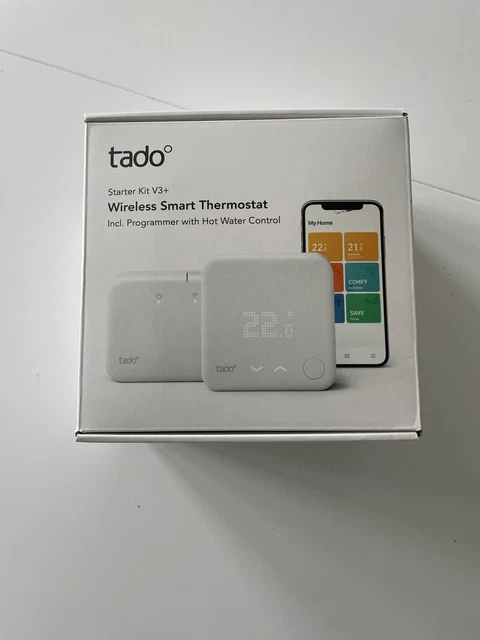 NEW TADO WIRELESS Smart Thermostat Starter Kit V3+ with Hot Water Control £25.00 - PicClick UK
