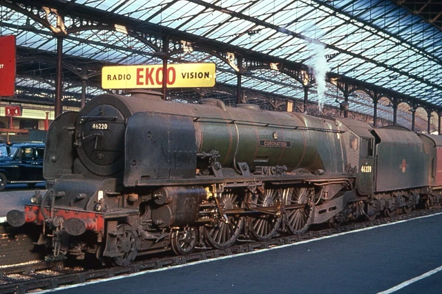 COLOUR RAIL SLIDE, BRM13, LMS, 46220 'Coronation', London Euston £1.15 ...