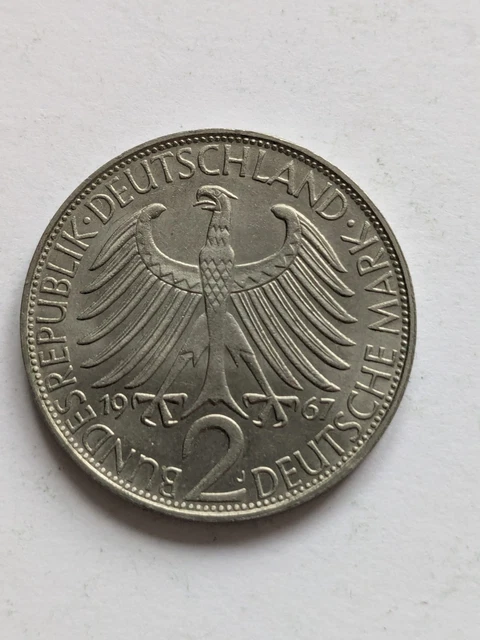 GERMANY TWO 2 Deutsche Mark 1967 J Max Planck £1.16 - PicClick UK