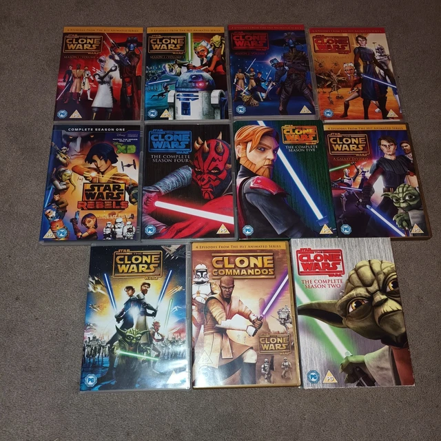 STAR WARS ANIMATED Series DVD Bundle - Clone Wars, Rebels Multiple ...