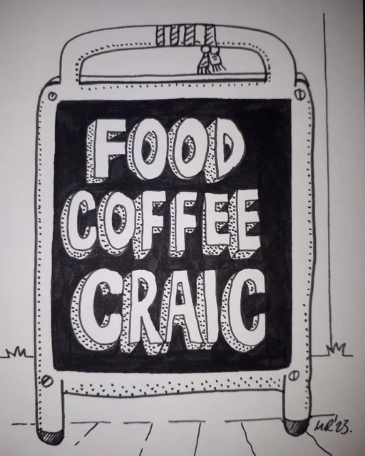 DAILY SKETCH ORIGINAL Ink Drawing 'Celtic Cafe' by Michelle Ranson £1. ...