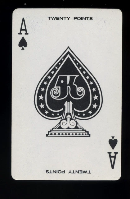 PLAYING CARD FANCY Large Ace Of Spades With Letter K Inside Samba On ...