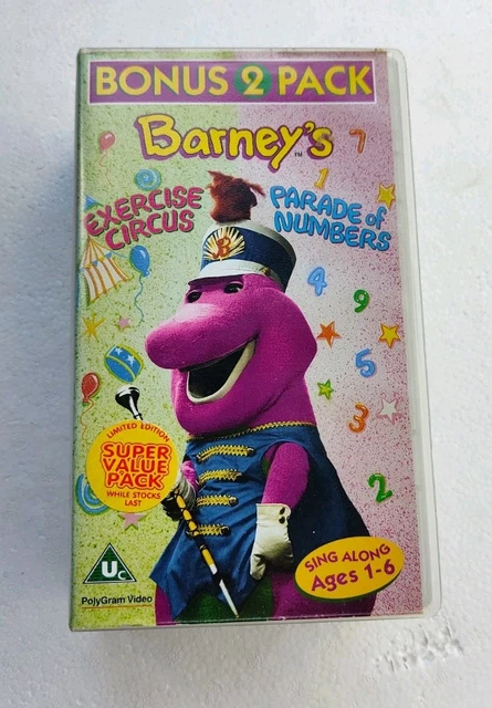BARNEY - EXERCISE Circus - Parade Of Numbers - Vhs Videos - Very Rare ...