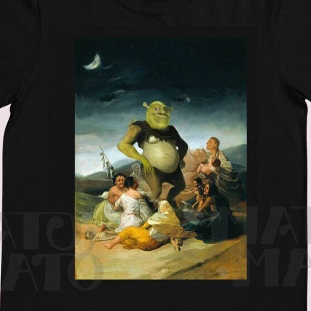 T-SHIRT WEIRD SHREK, T-shirts Shrok Weirdcore, art altéré drôle, art ...