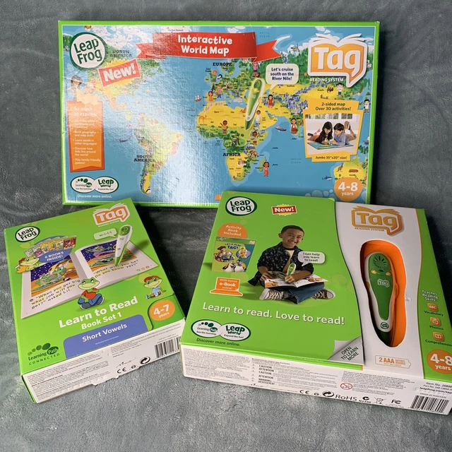 LEAPFROG TAG Lot pen books and interactive map bundle New LeapFrog Tag ...