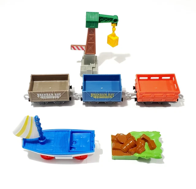 THOMAS AND FRIENDS Trackmaster Dockside Delivery Crane & Skiff Cargo ...
