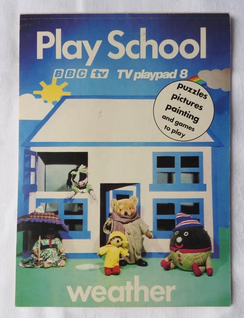 PLAY SCHOOL BBC TV Playpad No 8 - Weather - unused from August 1977 £7. ...