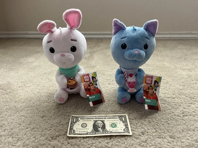 DISNEY WRECK IT Ralph Breaks The Internet KITTEN & BUNNY PLUSH TOYS NEW ...