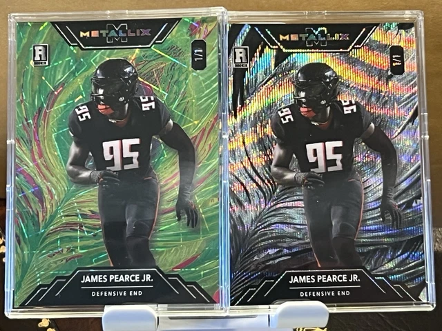 🔥JAMES PEARCE JR 🔥 2025 Wild Card Metallix Mega Fractal 1/1 X 2 $27.49 ...
