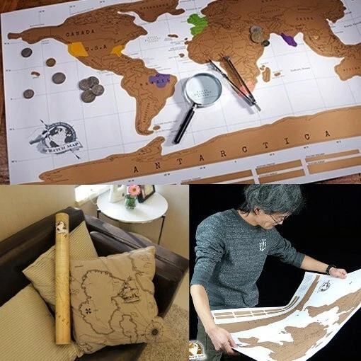 SCRATCH OFF MAPPA Personale Mappamondo Poster Mondo Mappa Da ...