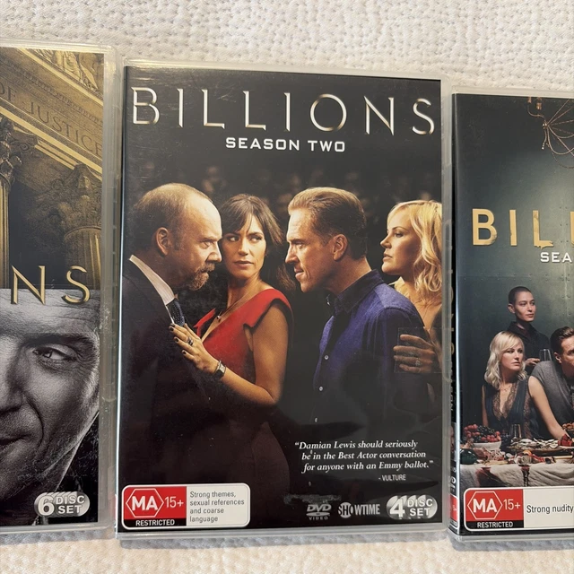 BILLIONS SERIES COMPLETE Seasons 1-3 Paul Giamatti Damian Lewis Region ...