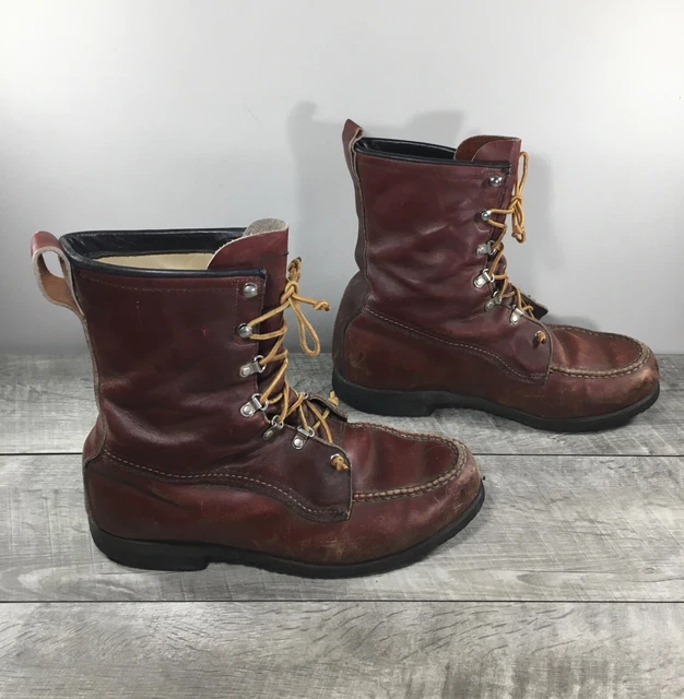 MASON CHIPPEWA WORK Sport Hunting Leather Moc Toe Mens Boots Size 9.5 ...