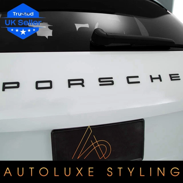 GLOSS BLACK PORSCHE Lettering Rear Boot Badge Emblem For 911 S Cayman ...