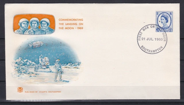GB - 1969 - Stuart´s FDC Commemorating The Landing on the Moon ...