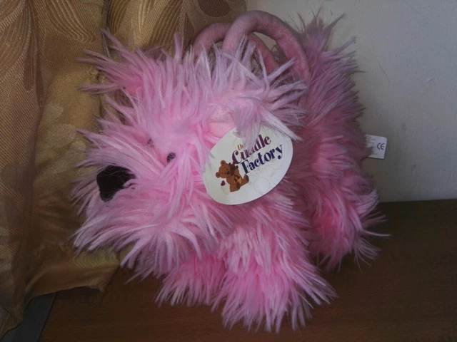 THE CUDDLE FACTORY Pink dog zip up bag purse with tags Westie terrier £ ...