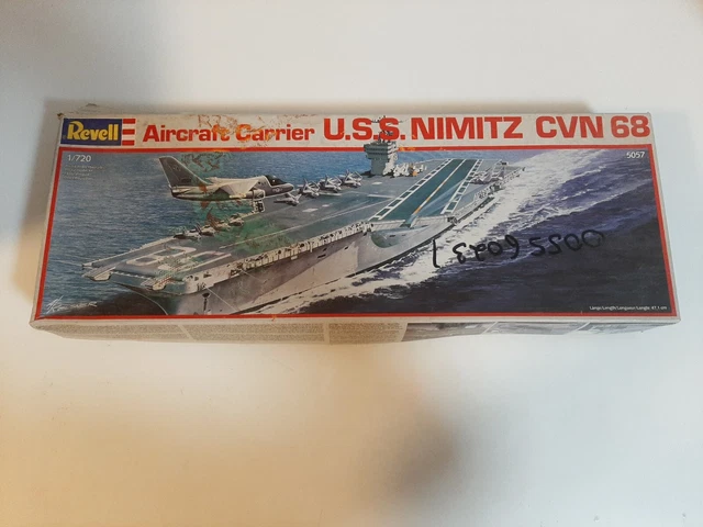 REVELL MODEL KIT Aircraft Carrier USS Nimitz CVN 68 Scale 1:720 No ...