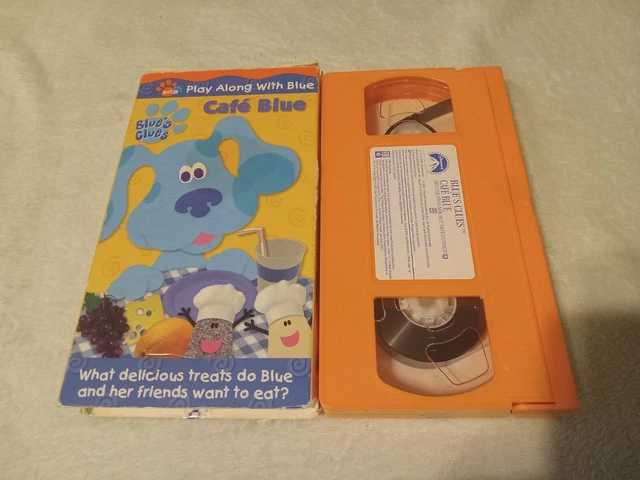 NICK JR BLUE’S Clues Play Along Cafe VHS Video Kid’s Tape Nickelodeon £ ...