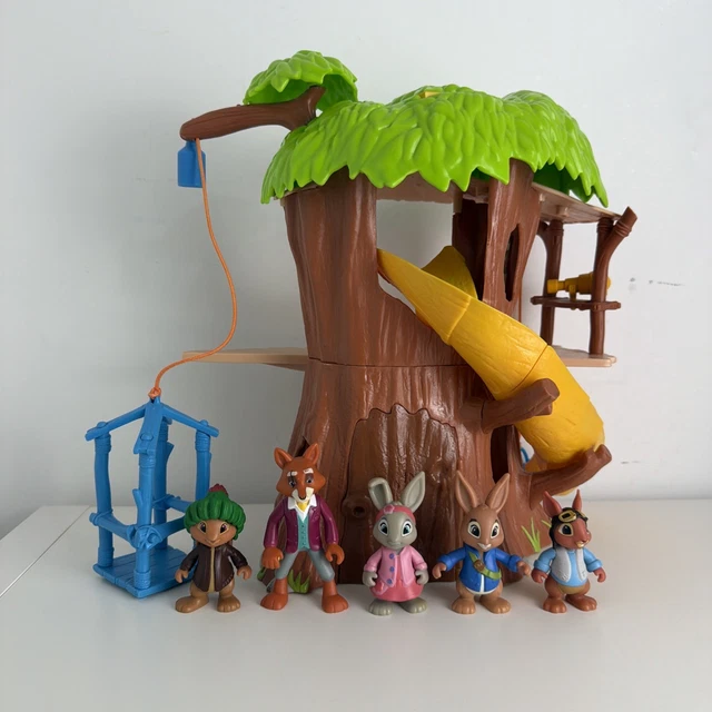 PETER RABBIT TREEHOUSE Playset And Figure Bundle Mr Todd Benjamin Lily ...