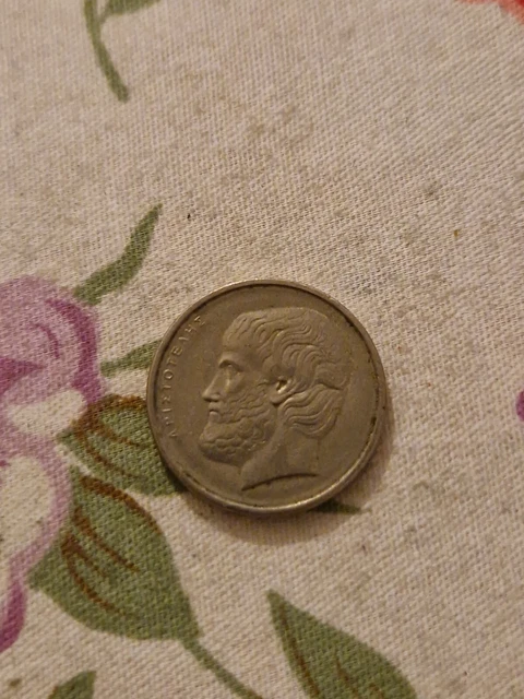 1982 GREEK 5 Eaahnikh Ahmokpatia Apaxmh Coin EUR 1,13 - PicClick DE