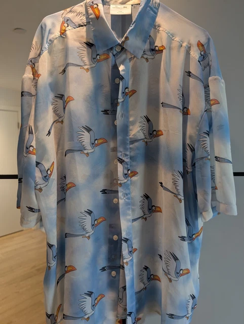 DISNEY LION KING Zazu print shirt short sleeve mesh Asos collaboration ...