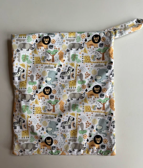 BABY BEEHINDS BABY wet nappy bag safari animals, VGUC $14.95 - PicClick AU