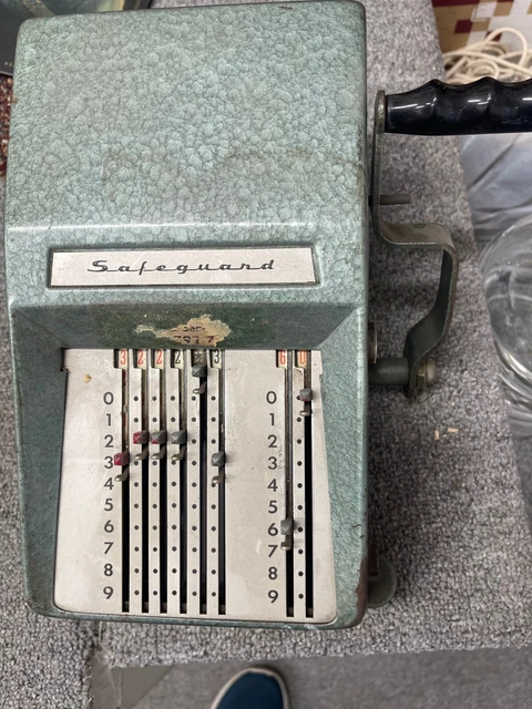 VINTAGE SAFEGUARD CHEK-GARD Green Check Writer Printing Machine Tested ...