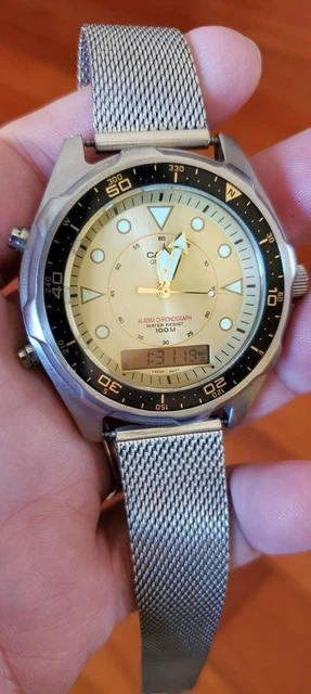 CASIO ALARM CHRONOGRAPH Watch New Battery QUARTZ CASE # 2701 AMW 320R ...