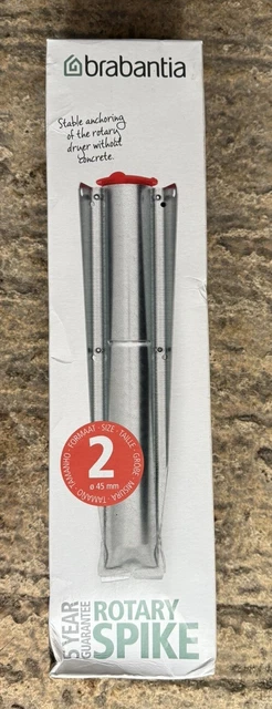 BRABANTIA GALVANISED PLASTIC & Steel Washing Line Ground spike - 45mm £ ...