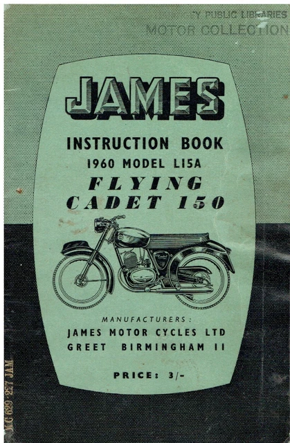 JAMES FLYING CADET 150 (Model L15A) Original 1960 Owners Instruction ...