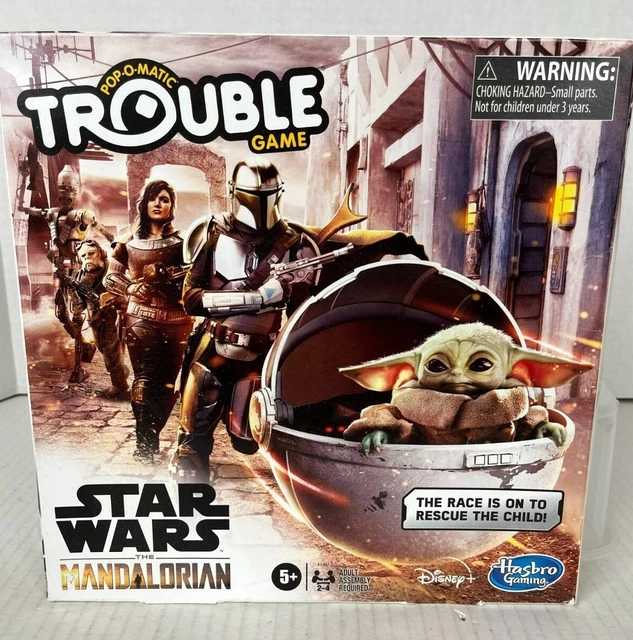 BABY YODA TROUBLE Board Game NEW Disney Mandalorian Grogu Cara Dune ...