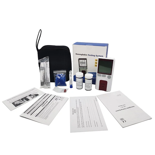 HEMOGLOBIN MERTER HEMOGLOBIN Test Meter Kit Anemia Monitor Analyzer+ 25 ...