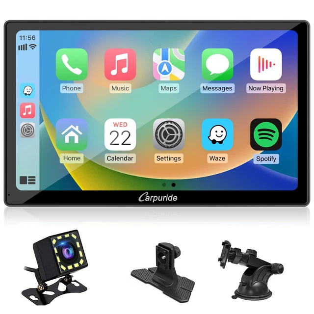 CARPURIDE W901 TOUCHSCREEN Wireless Apple Carplay Android Auto Car ...