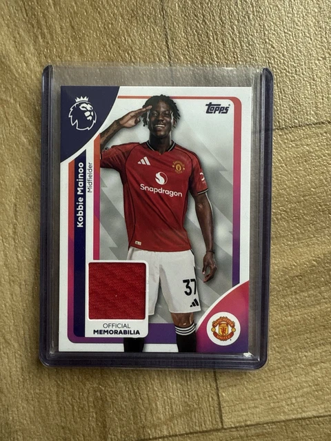 TOPPS PREMIER LEAGUE 2025/26 Kobbie Mainoo Relic Manchester United ...