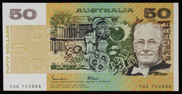 AUSTRALIA $50 JOHNSTON-FRASER OCRB. R-509b. UNC cat $600. $265.99 ...