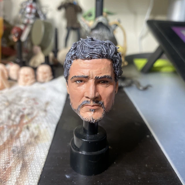 Mandalorian Head Sculpt C 1:6 Scale Pedro Pascal Actor Carved For 12 ...