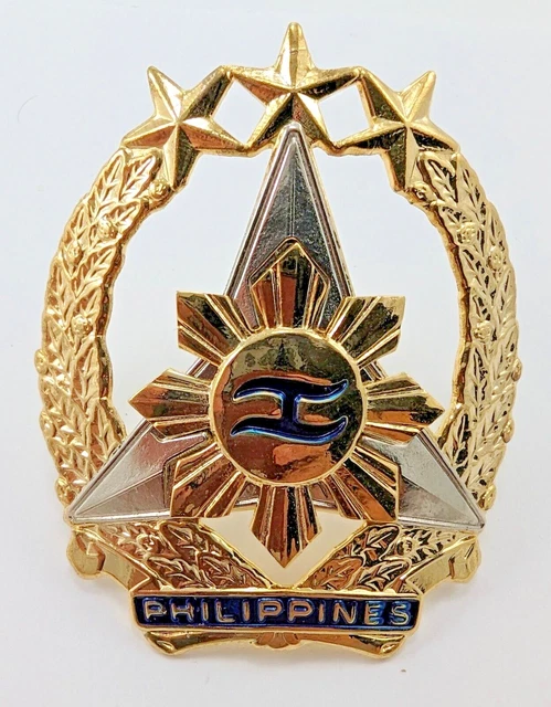 PHILIPPINE AFP ARMY Military General Officer Hat Pin Badge in Gold $34. ...