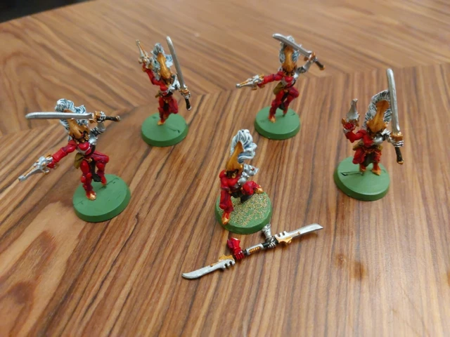 HOWLING BANSHEE EXARCH And X4 Banshees; 40k Eldar/aeldari metal OOP £12 ...