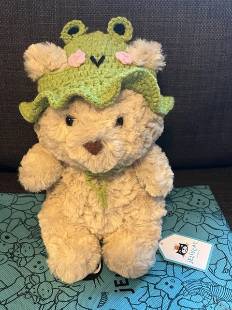JELLYCAT BARTHOLOMEW BEAR Junior’s hand made frog hat £8.64 - PicClick UK
