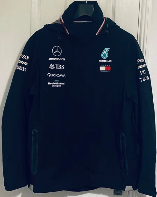 MERCEDES-AMG PETRONAS F1 Motorsport Team ONLY RARE Rain Jacket Hamilton ...